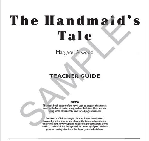The Handmaid's Tale Novel Units® Teacher Guide Novel Study | TPT