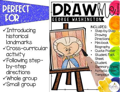 Draw Me! George Washington Directed Drawing | CKLA by Stylish In Elementary