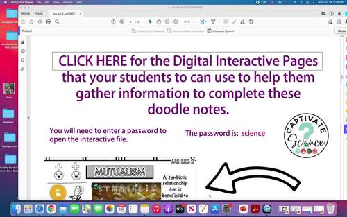MS LS2-2 Interactions in an Ecosystem Doodle Notes + Interactive Tool