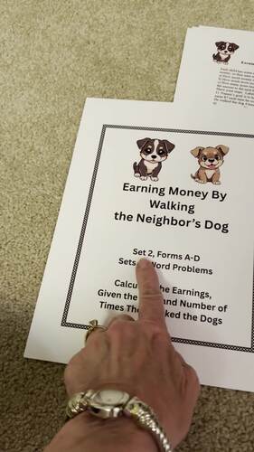 Earning Money By Walking the Neighbors Dog Set 2 by Mary Ann Hubl