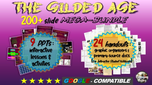 How to Use lessons & handouts for THE GILDED AGE Bundle (U.S ...