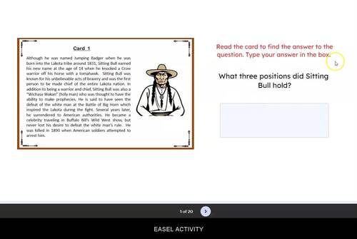 Famous Native Americans Scavenger Hunt by CarolJ Creations | TPT