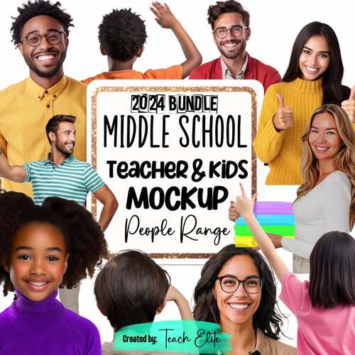 2024 Mockups of Middle School Students & Teachers Kids Realistic ...