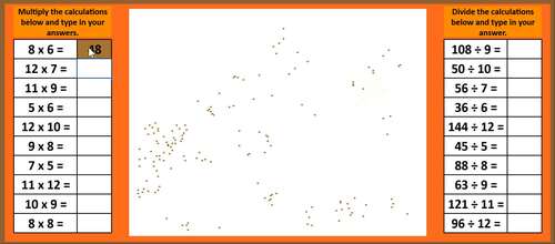 Bundle (4) Mystery Digital Pixel Art Fall Multiplication and Division to 12