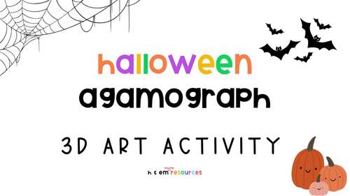 Halloween Pumpkin 3D Agamograph Art Activity, Jack o Lantern Craft ...