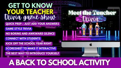 Get to Know Your Teacher Game Back to School All About Me Activity ...