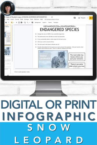 ENDANGERED SPECIES | SNOW LEOPARD | DISTANCE LEARNING | PRINT OR ...