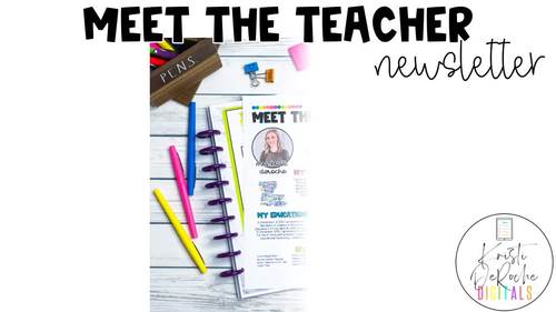Meet the Teacher Newsletter Template EDITABLE Bright Stripes Back to School