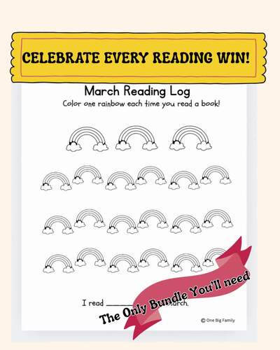 Monthly Reading Logs & Bulletin Board Bundle - Motivation System for ...