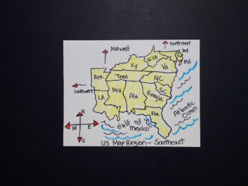Let's Draw US Map Regions! (Southeast) by Patty Fernandez Artist