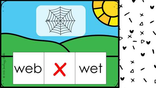 CVC Word Reading Brain Break Click and Move Summer Digital Game | TPT