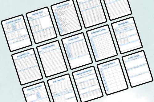 Small Business Planner | Entrepreneur Workbook | Finance & Marketing ...