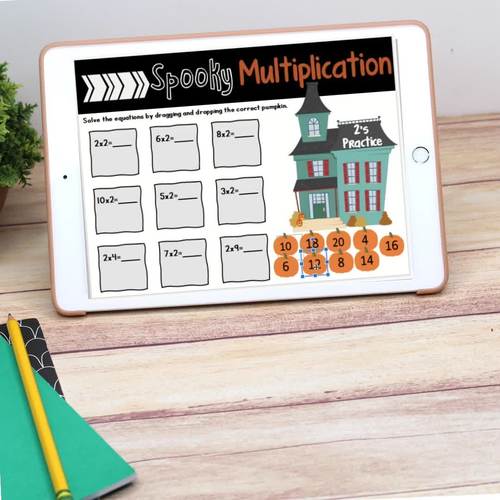 Spooky Multiplication Paperless Practice - Distance Learning - DIGITAL