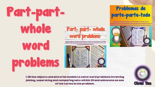 Part part whole word problems bundle by Cloud Ten | TPT