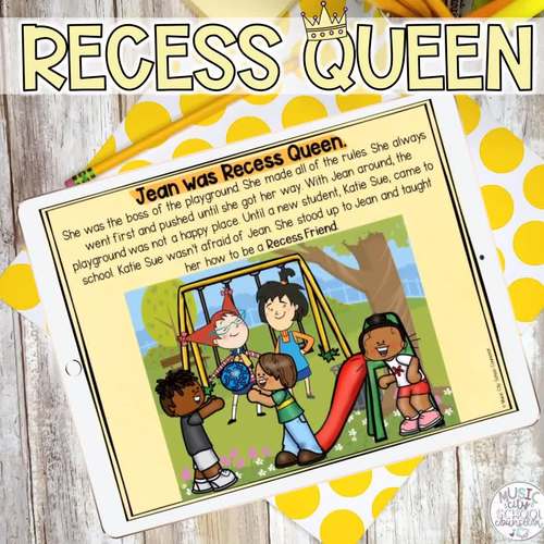 The Recess Queen Bullying Prevention Kindness SEL BOOM Cards™ Distance ...