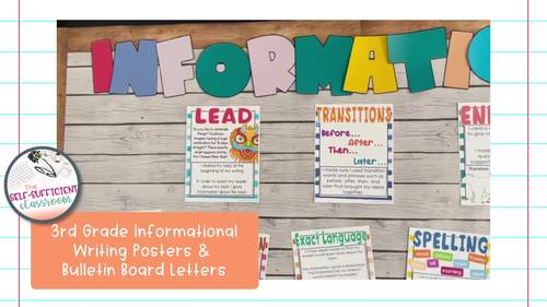 Informational Writing Posters- 3rd Grade by The Self-Sufficient Classroom