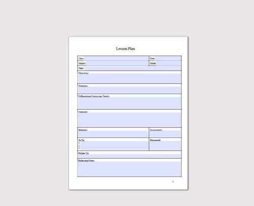Teacher Lesson Plan, Fillable PDF by CC Digital Studios | TPT
