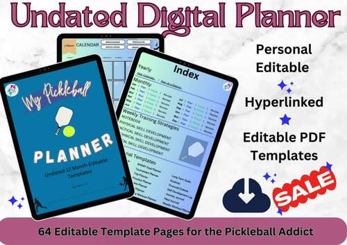 Digital Pickleball Planner by Successful Pickleball | TPT