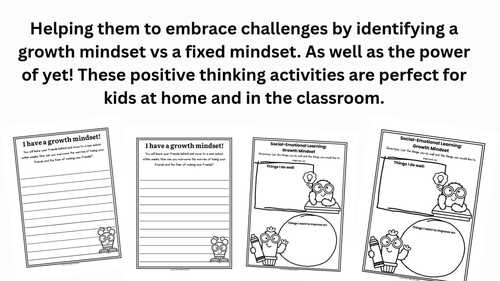 Growth Mindset Worksheet - Power Of Yet Activities & Growth vs Fixed ...