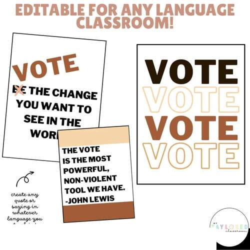 Vote Classroom Posters | Voting and Elections by My Taylored Classroom