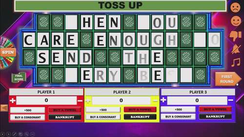 Games PowerPoint Template - Family Feud, Jeopardy, Millionaire, Wheel