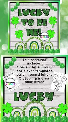 March Family Homework St. Patrick's Day Bulletin Board & Class Book | K,1