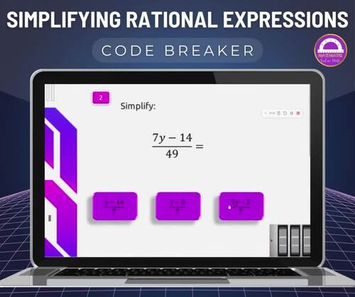 Simplifying Rational Expressions | Digital Code Breaker Resource by ...