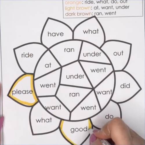 Fall Sight Words primer level | Color by Primer Sight Word | TPT