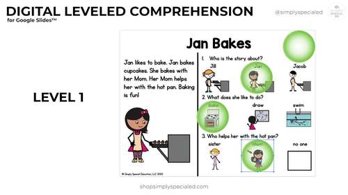 Digital Special Education: Leveled Comprehension (Digital Comprehension ...