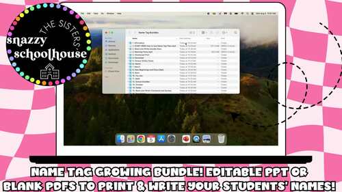 Name Tags | Desk Name Plates | Desk Name Tags | Growing Bundle | TPT