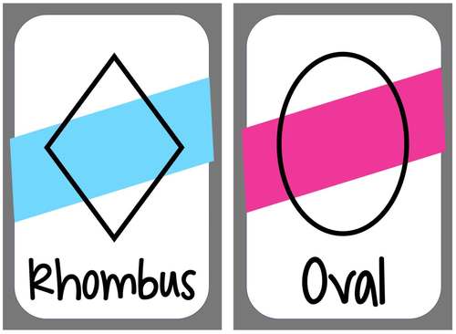 Bright Color 2D and 3D Shapes Flashcards by Inside Inspiration Resources