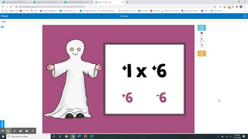Halloween Multiplying & Dividing Integers Boom Cards | Self Correcting