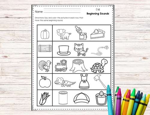 Fall Preschool Sub Plans - Independent Work - Review Worksheets - Fast ...