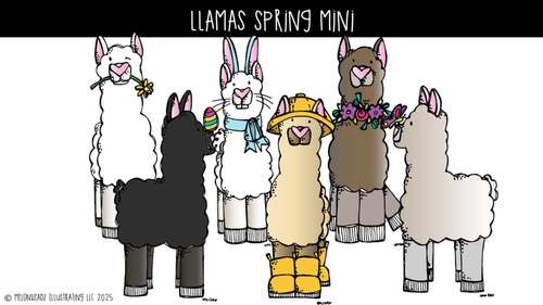 Llama clip art, Spring, Easter Mini by Melonheadz Clipart | TPT
