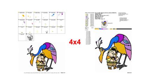 Up Movie Russell Kevin Baby Bird Friendship Embroidery Designs ...