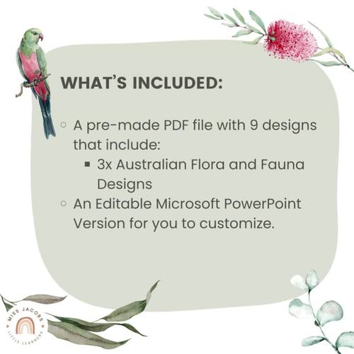 Classroom Table Numbers | Australiana Classroom Decor | Flora and Fauna ...