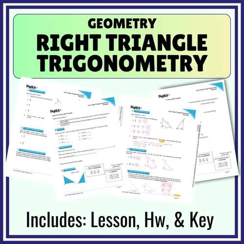 Right Triangle Trigonometry Guided Notes & Worksheets| 9th-11th Grade ...