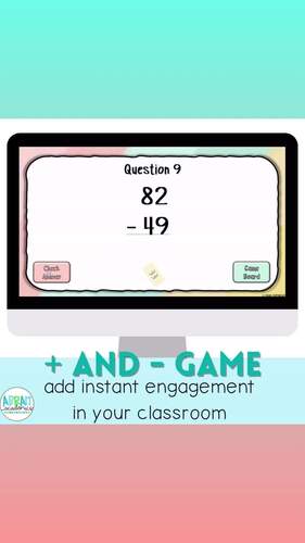 3rd Grade Addition & Subtraction Review Game - Interactive PowerPoint ...