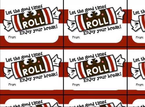 Tootsie Roll Christmas (Winter) Holiday Gift Tag- Let the good times ...