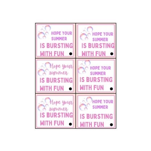 End of Year Gift Tags: bubbles, jump rope, shovels, books, chalk, and More!