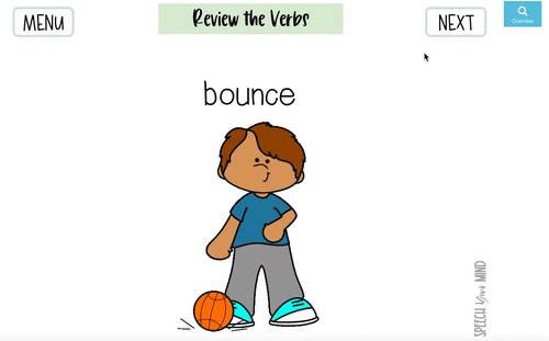 Identify the Action Boom Cards™ Animated Gifs for Verbs by Speech Your Mind