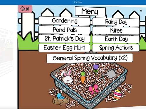 Seasonal Vocabulary Virtual Sensory Bins Boom Cards™ Bundle for Speech ...