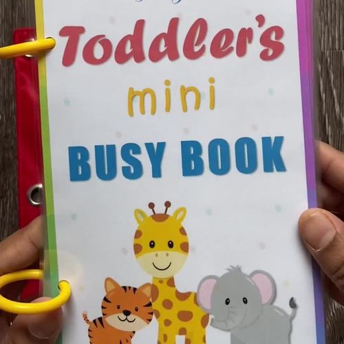 Toddler Mini Busy Book, Travel Size Activity Book, Pictures Matching ...