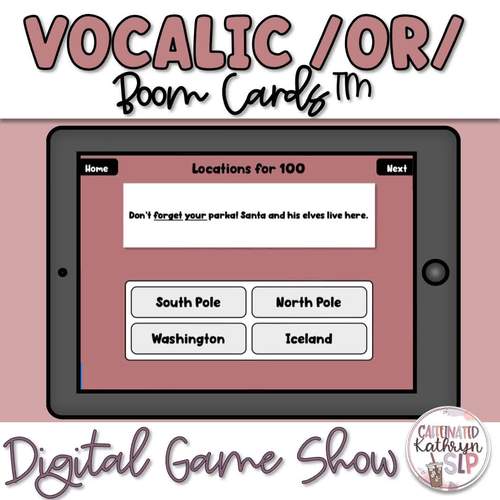 Digital Vocalic /or/ Articulation Game Show for Speech Therapy | TPT
