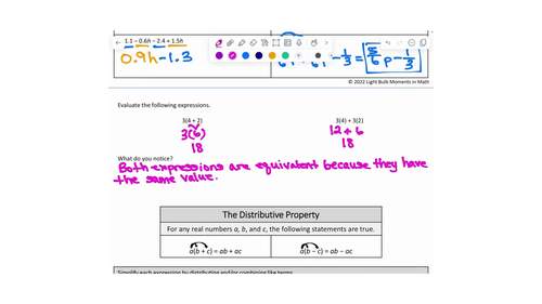 Simplifying Algebraic Expressions Guided Notes, Practice Worksheet ...