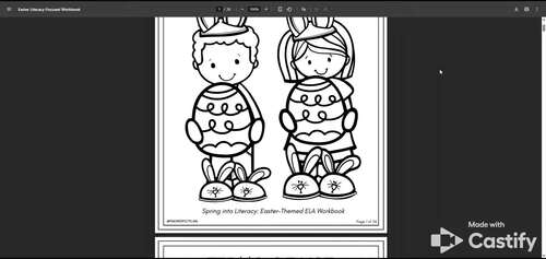 NO PREP | Spring Into Literacy | Easter-Themed | ELA Workbook | TPT