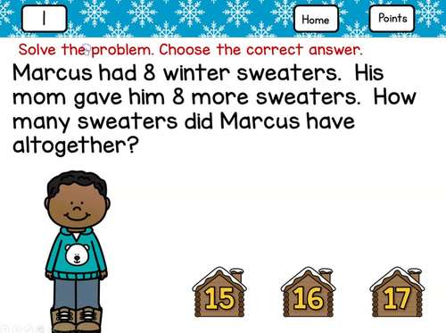 Math Problem Solving Winter Fun for Google Classroom™ Distance Learning