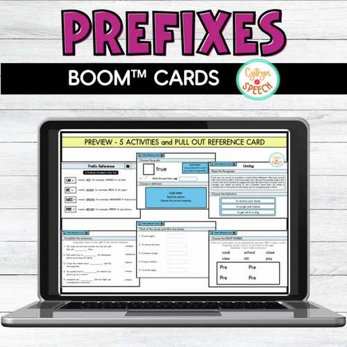 Prefixes Speech & Language Activities - Morphology & Vocabulary Boom Cards™