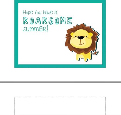 Cute Printable Animal-Themed End of Year Greeting Cards for Students
