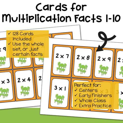 Multiplication Facts Game - Multiplication Facts Fluency - Math Activity